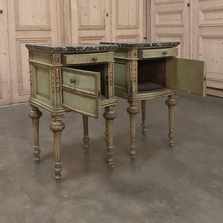 Pair of 19th Century Italian Neoclassical Painted Marble-Top ...