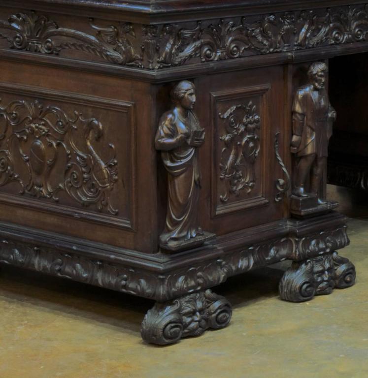 Stunning One-of-a-Kind Grand Italian Renaissance Office Suite in Walnut ...