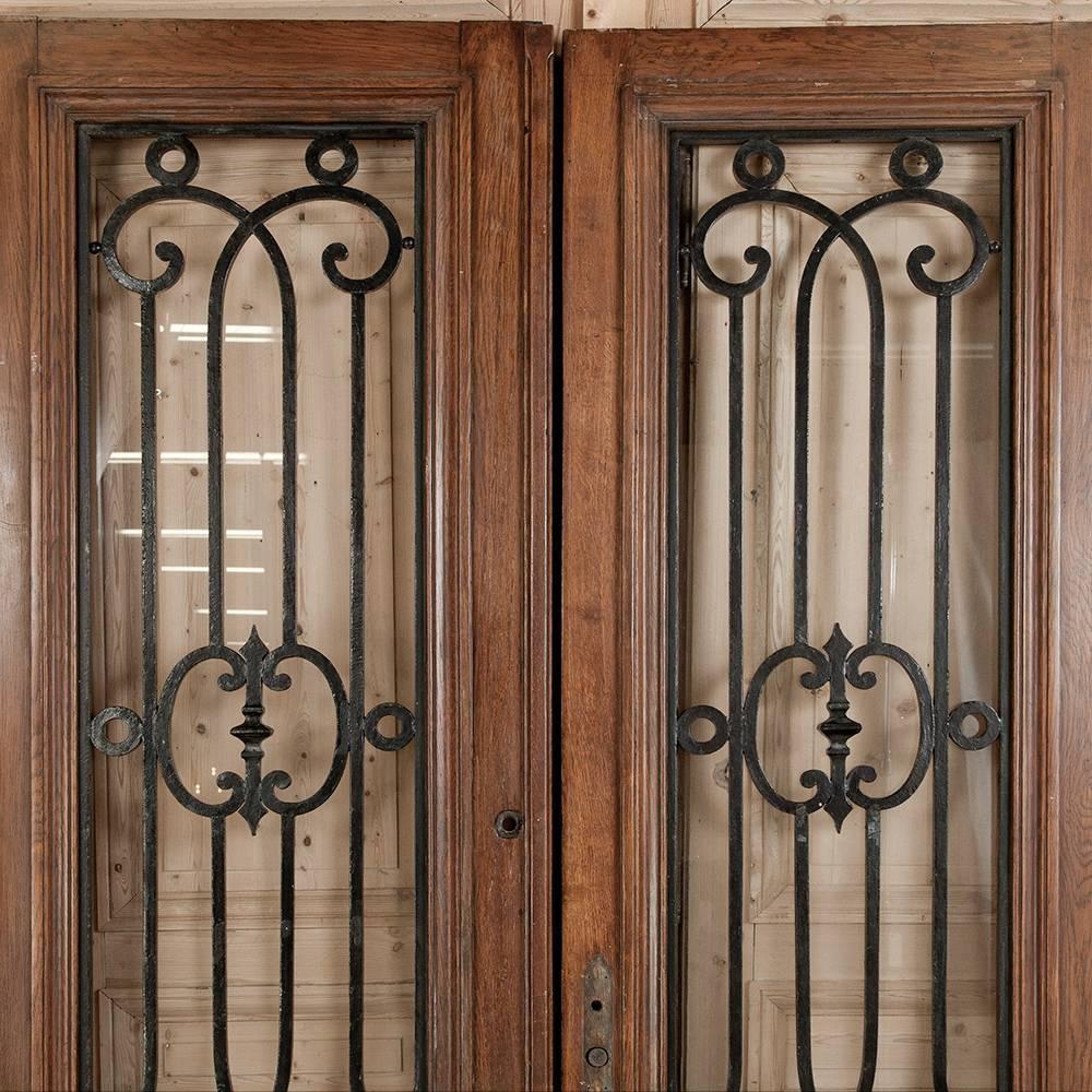Pair Of Antique French Doors With Wrought Iron At 1stdibs pair-of-antique-french-doors-with-wrought-iron-at-1stdibs