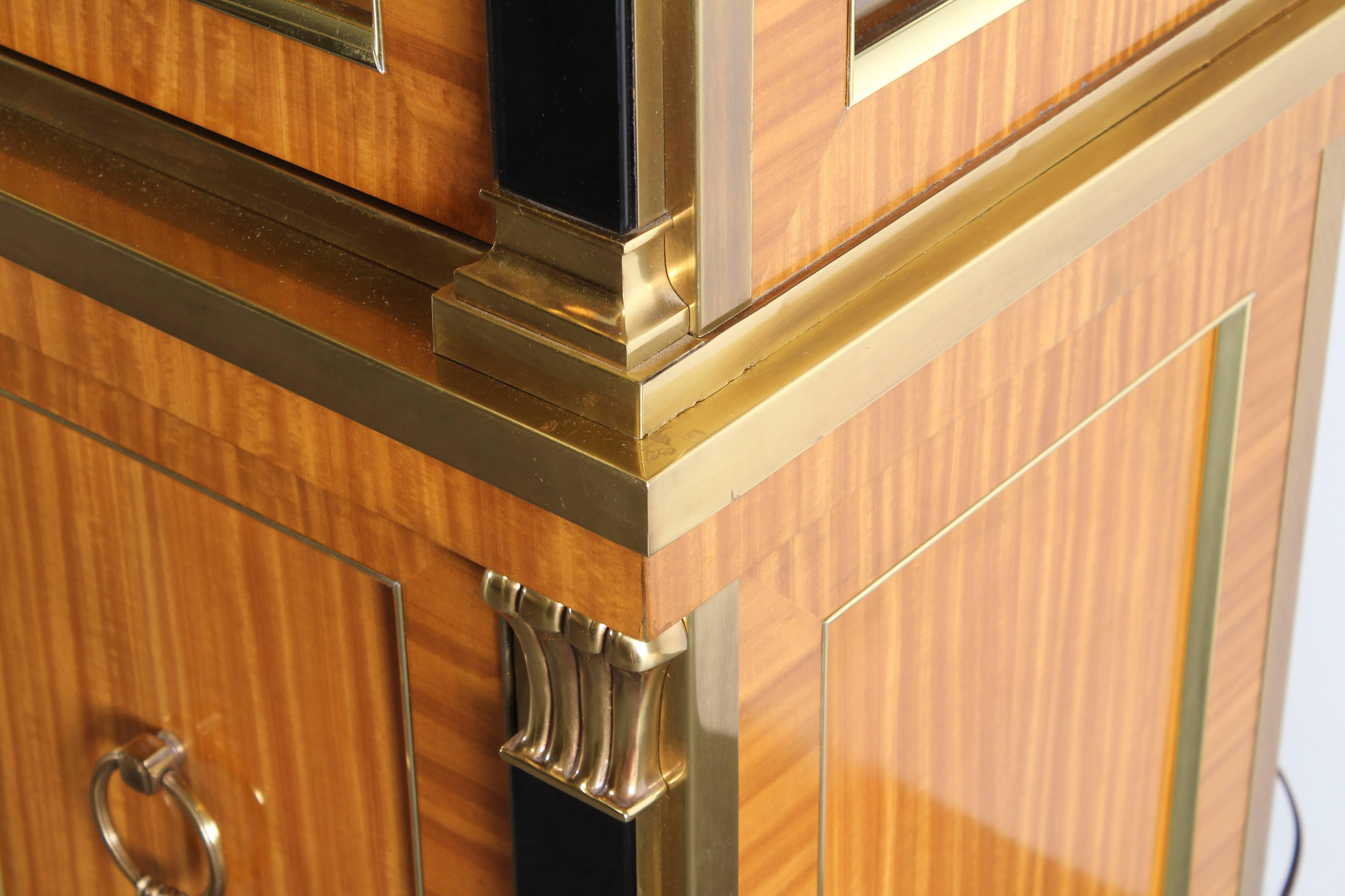 Mastercraft Two-Piece Breakfront Display Cabinet, 1970 at 1stDibs