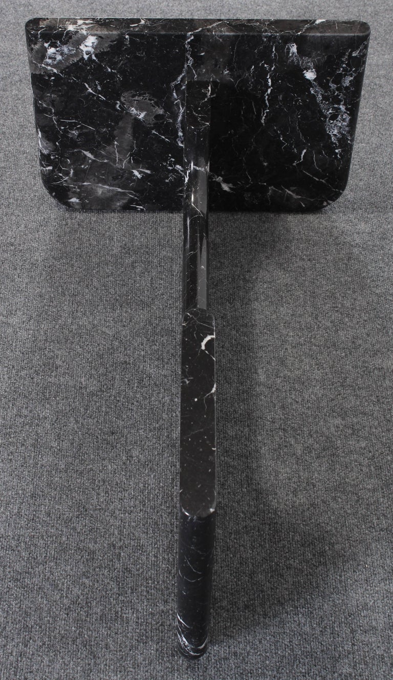 Noguchi Style Marble and Glass Coffee Table, 1980 at 1stDibs