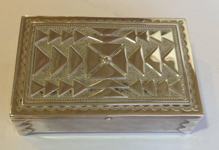 Kenneth Begay Sterling Silver Box at 1stDibs