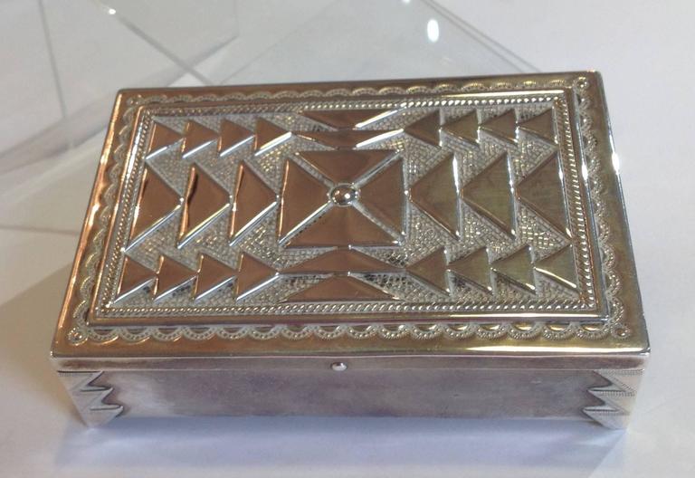 Kenneth Begay Sterling Silver Box at 1stDibs