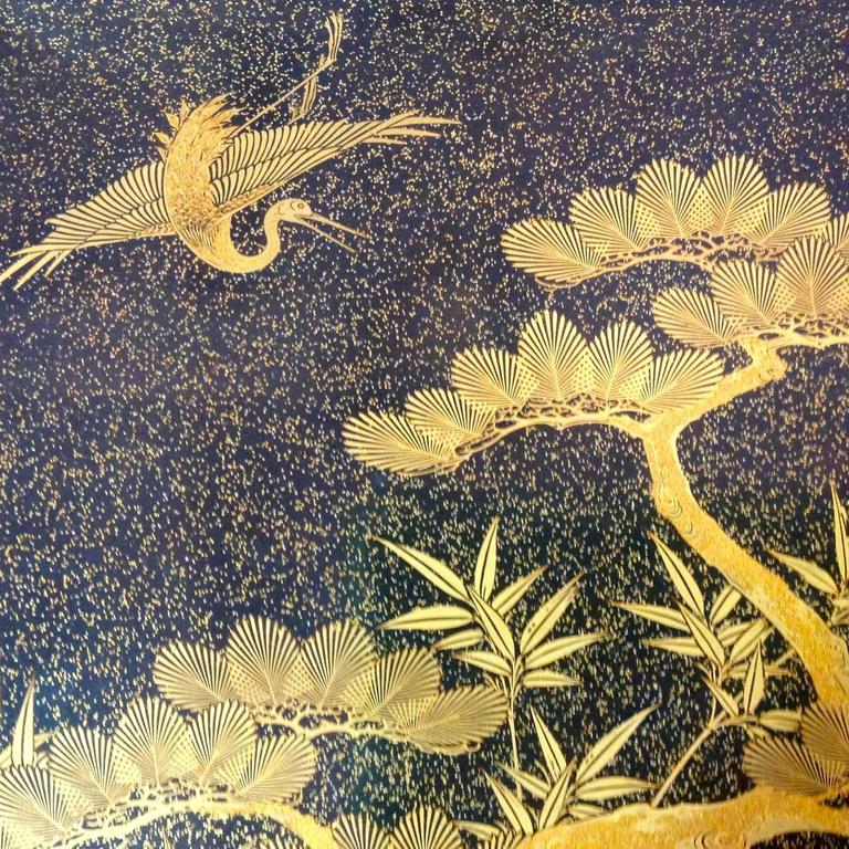 Japanese Obe Lacquer Box Meiji For Sale at 1stDibs