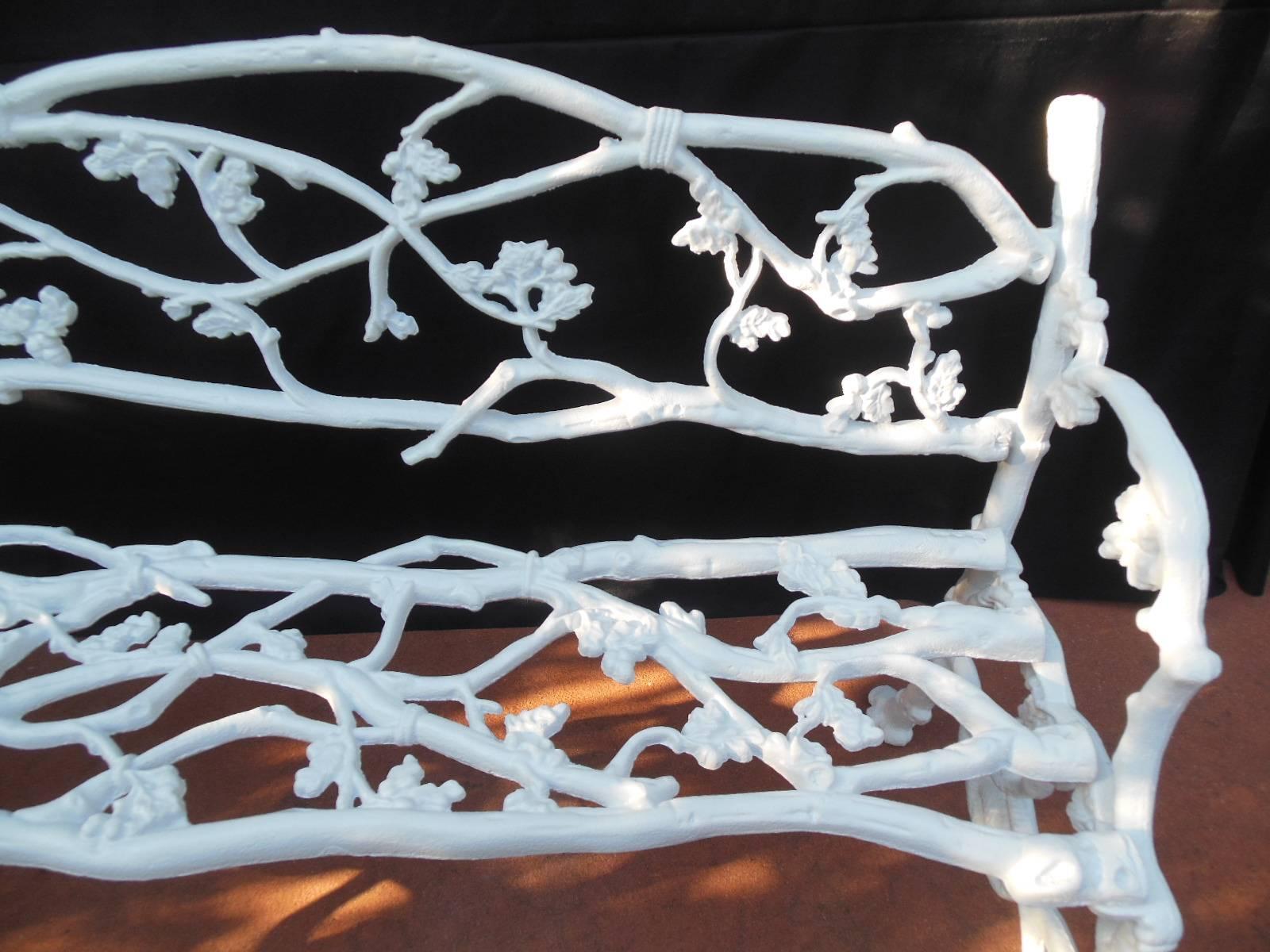 Bench, Cast Iron Rustic or Twig Pattern at 1stDibs