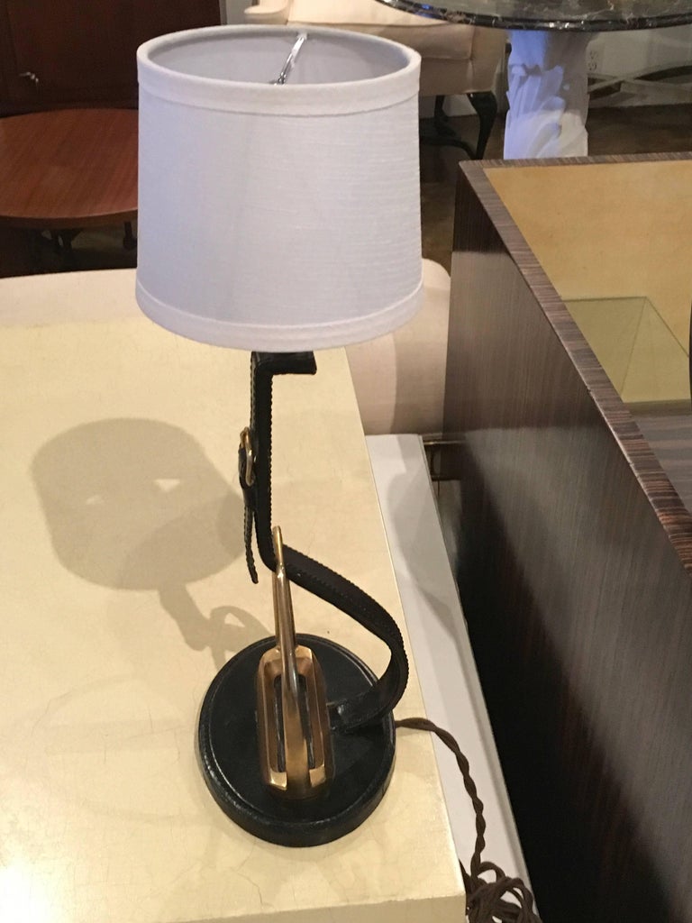 Jacques Adnet "Stirrup" Table Lamp For Sale at 1stDibs