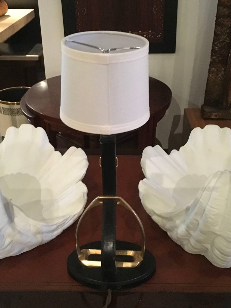 Jacques Adnet "Stirrup" Table Lamp For Sale at 1stDibs