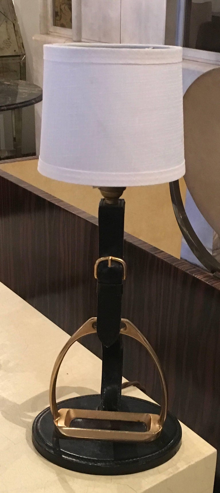 Jacques Adnet "Stirrup" Table Lamp For Sale at 1stDibs