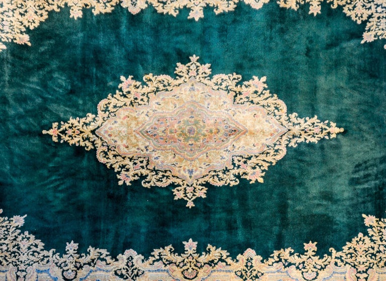 Amazing Mid-20th Century Kirman Rug For Sale at 1stDibs