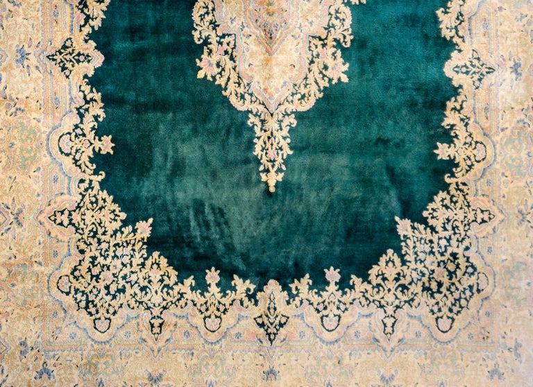 Amazing Mid-20th Century Kirman Rug For Sale at 1stDibs