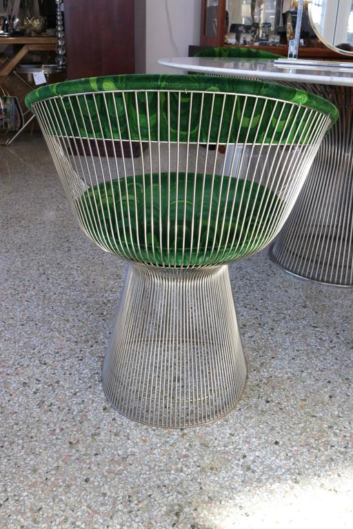 Four Piece Platner Table and Chairs at 1stDibs