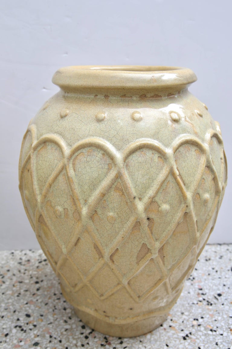Set of Two Glazed Pottery Urns at 1stDibs