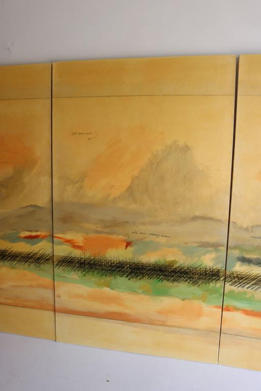 Oil on Canvas Triptych at 1stDibs