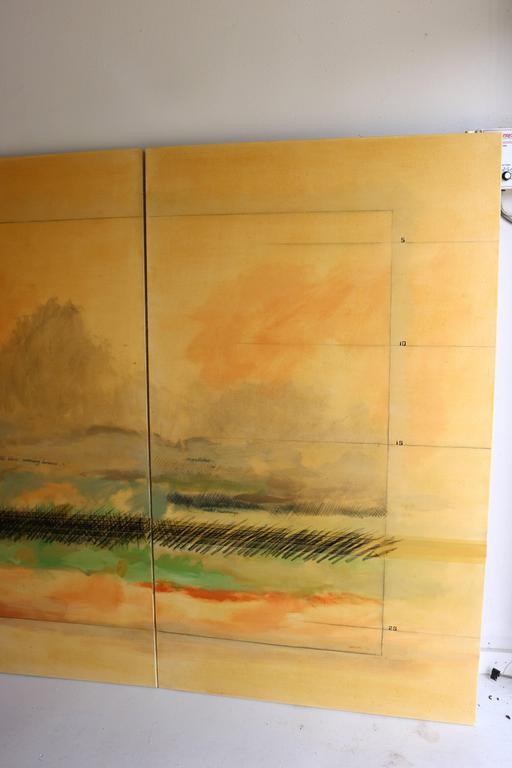 Oil on Canvas Triptych at 1stDibs