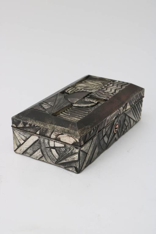 Art Deco Silver-Plated Box at 1stDibs