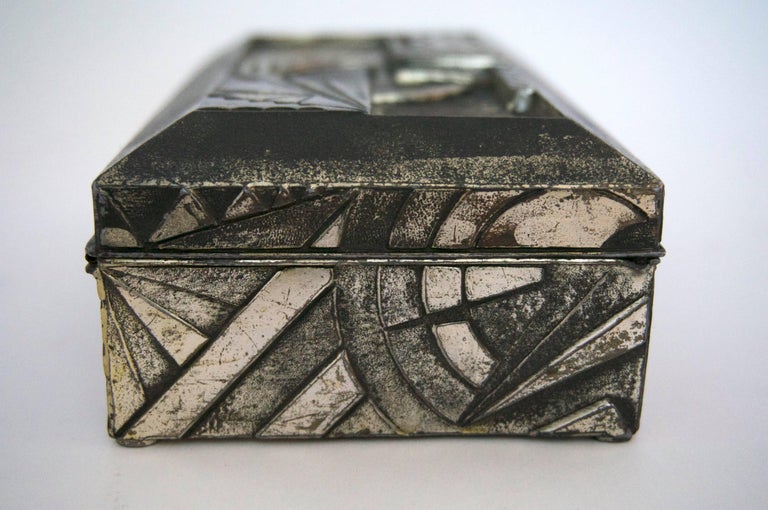Art Deco Silver-Plated Box at 1stDibs