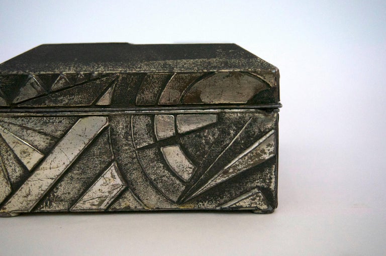 Art Deco Silver-Plated Box at 1stDibs