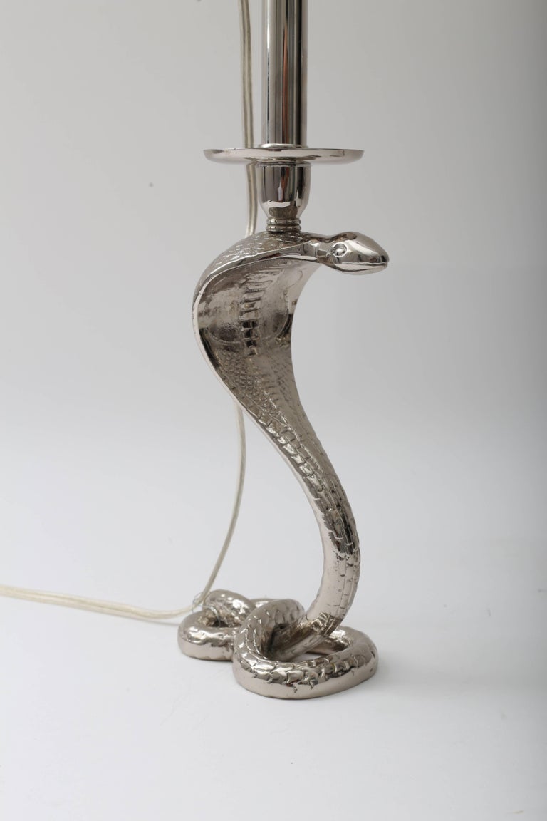Pair Cobra Table Lamps For Sale at 1stDibs