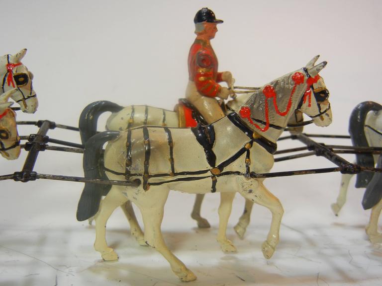 Elizabeth II in State Landau, Team of Six Windsor Greys, Britains Ltd ...