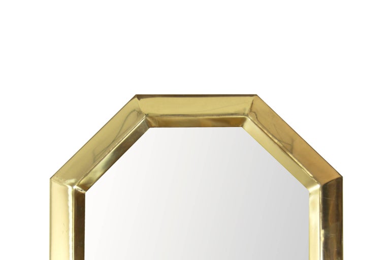 Octagonal Brass Frame Mirrors at 1stDibs