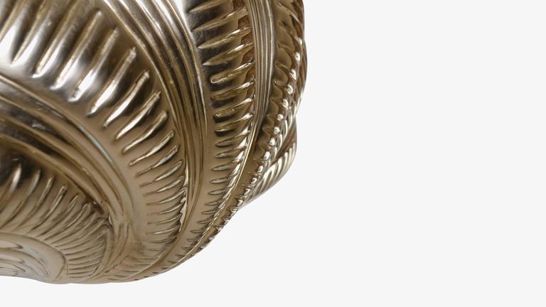 Italian Solid Brass Scallop Design Sconces, Pair at 1stDibs