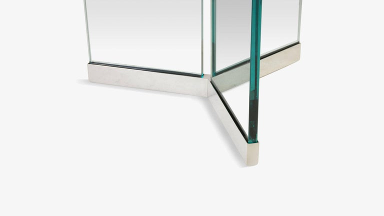 Tri-Base Glass Cocktail Table by Leon Rosen for Pace at 1stDibs