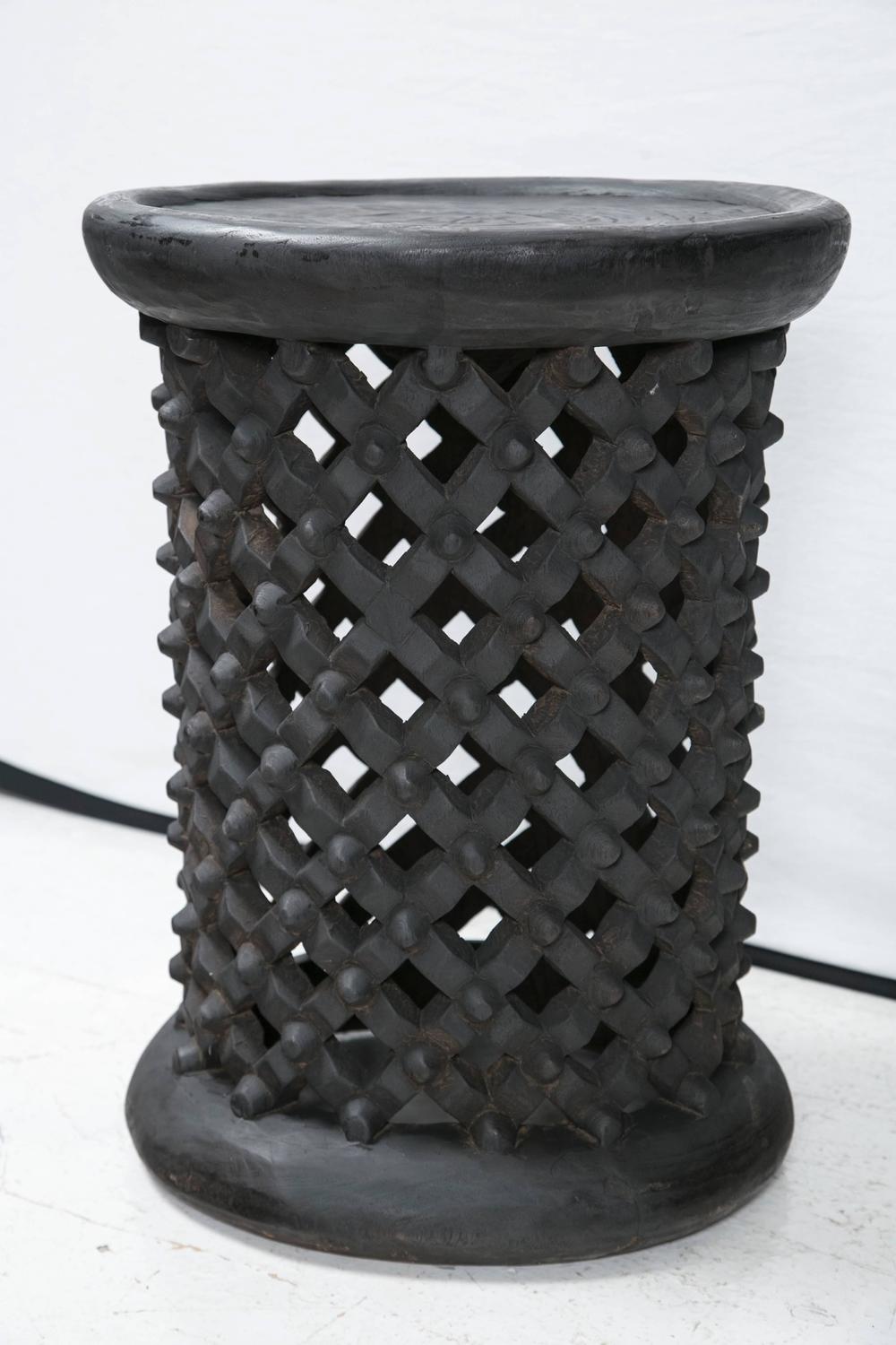 Tall Hand Carved African Cameroon Table For Sale at 1stdibs