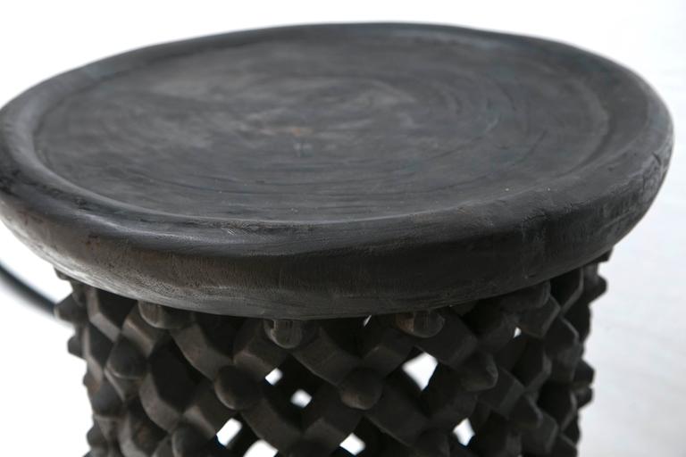 Tall Hand Carved African Cameroon Table at 1stDibs