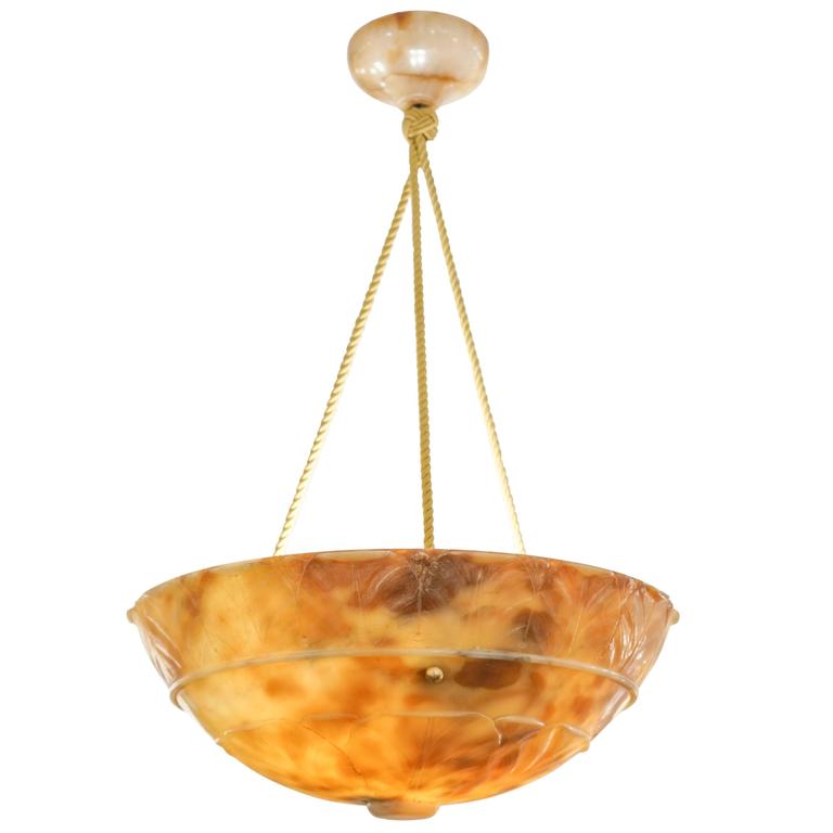 Alabaster Light Fixture at 1stDibs