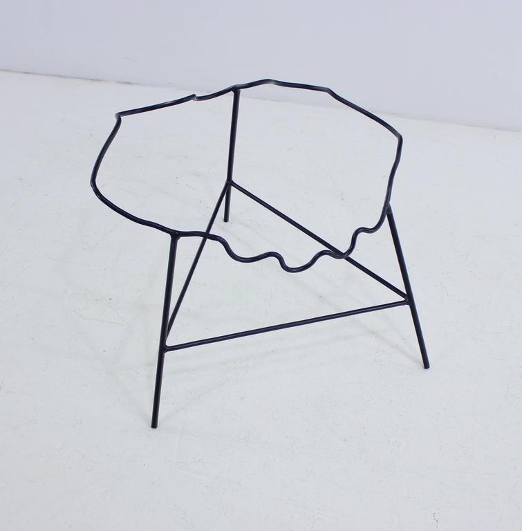 Giant Natural Tridacna Clam Shell on Custom-Made Wrought Iron Stand For ...