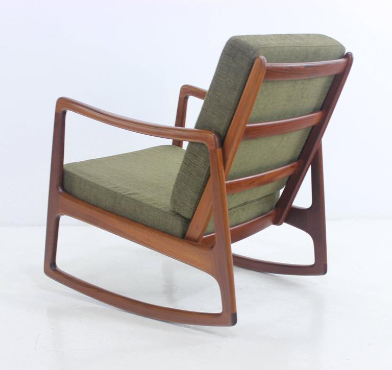 Danish Modern Teak Rocker Designed by Ole Wanscher For Sale at 1stDibs