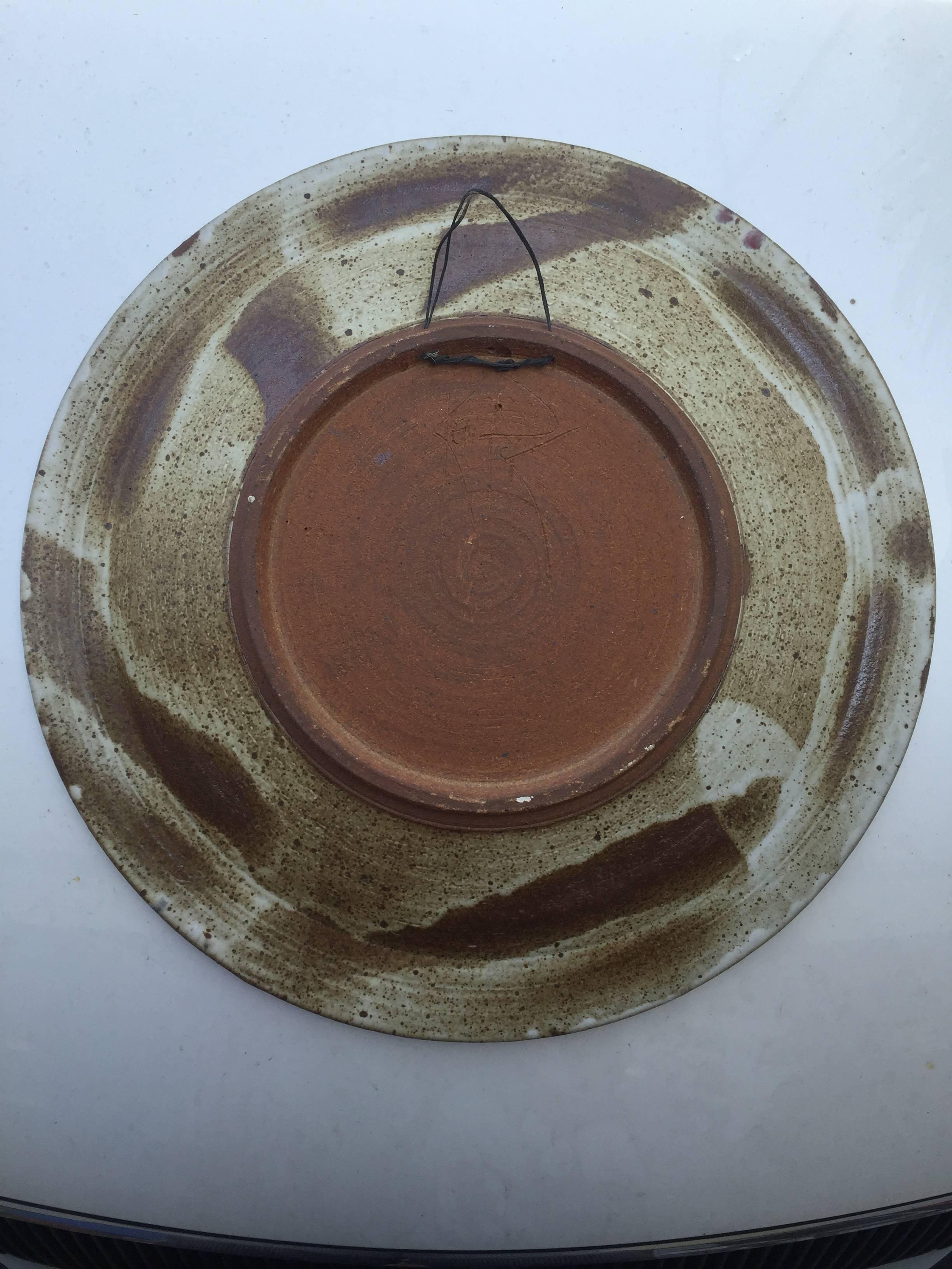 Grand Pair of Ken Pick Pottery Chargers at 1stDibs