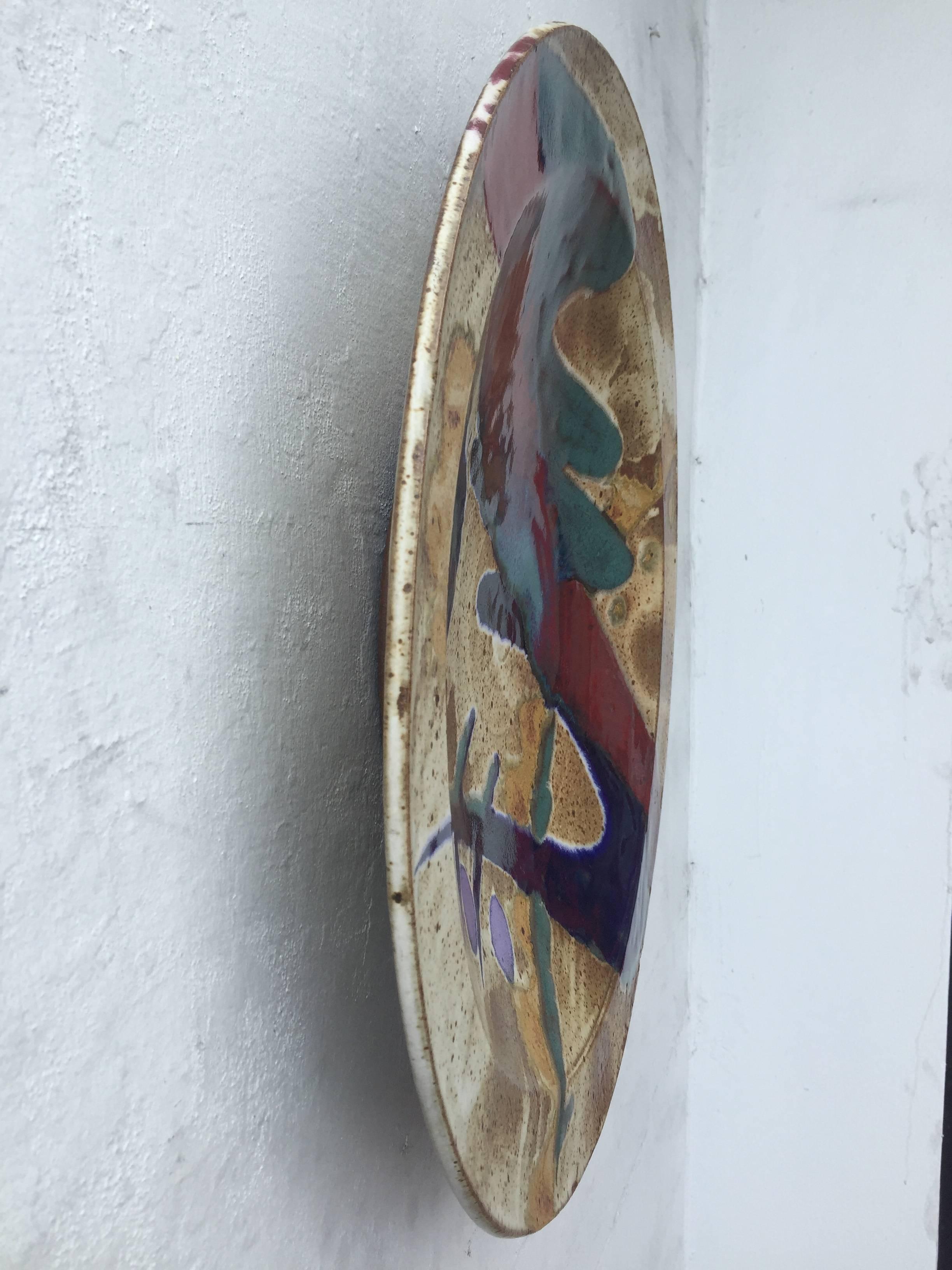 Grand Pair of Ken Pick Pottery Chargers at 1stDibs