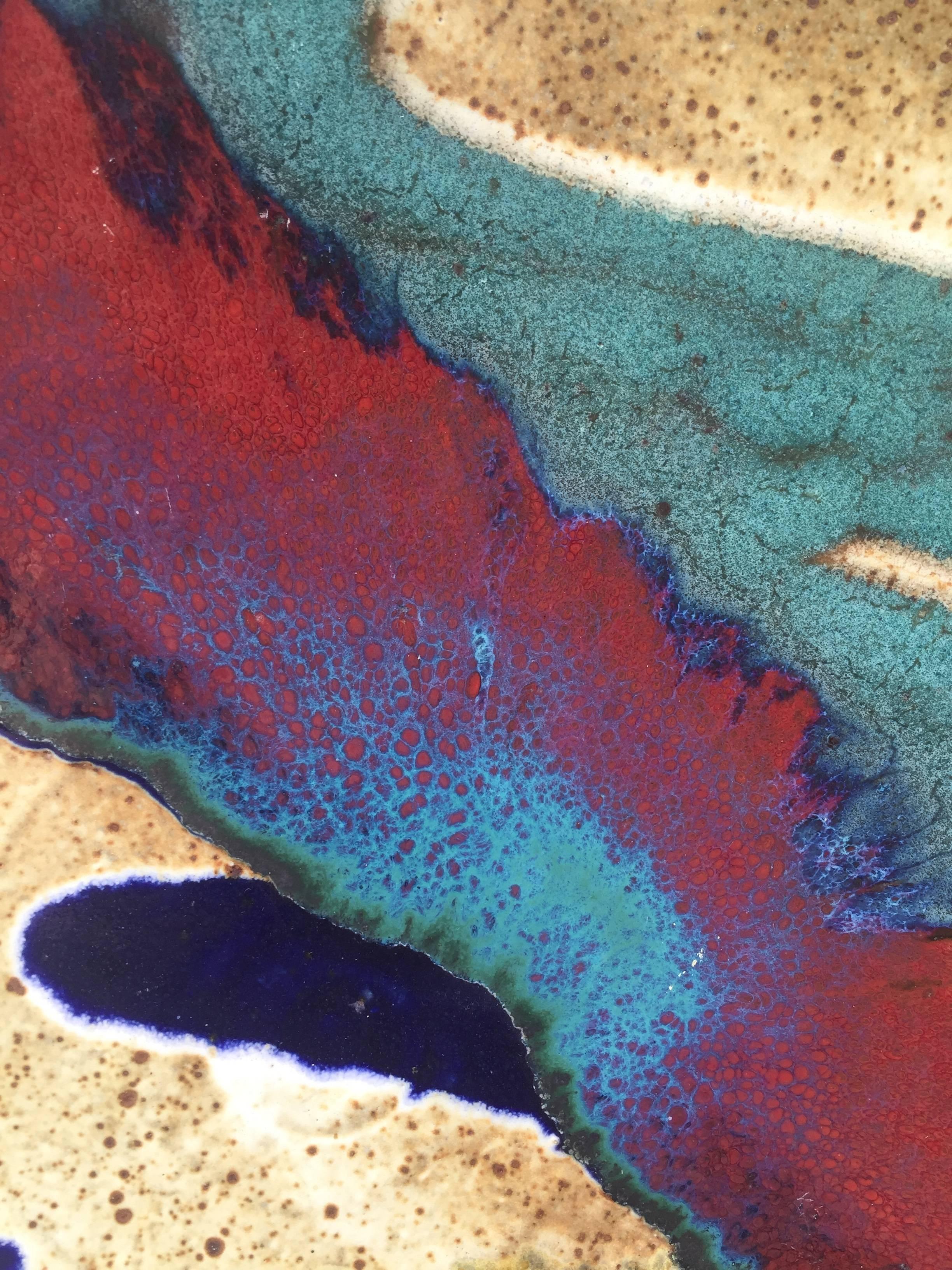 Grand Pair of Ken Pick Pottery Chargers at 1stDibs