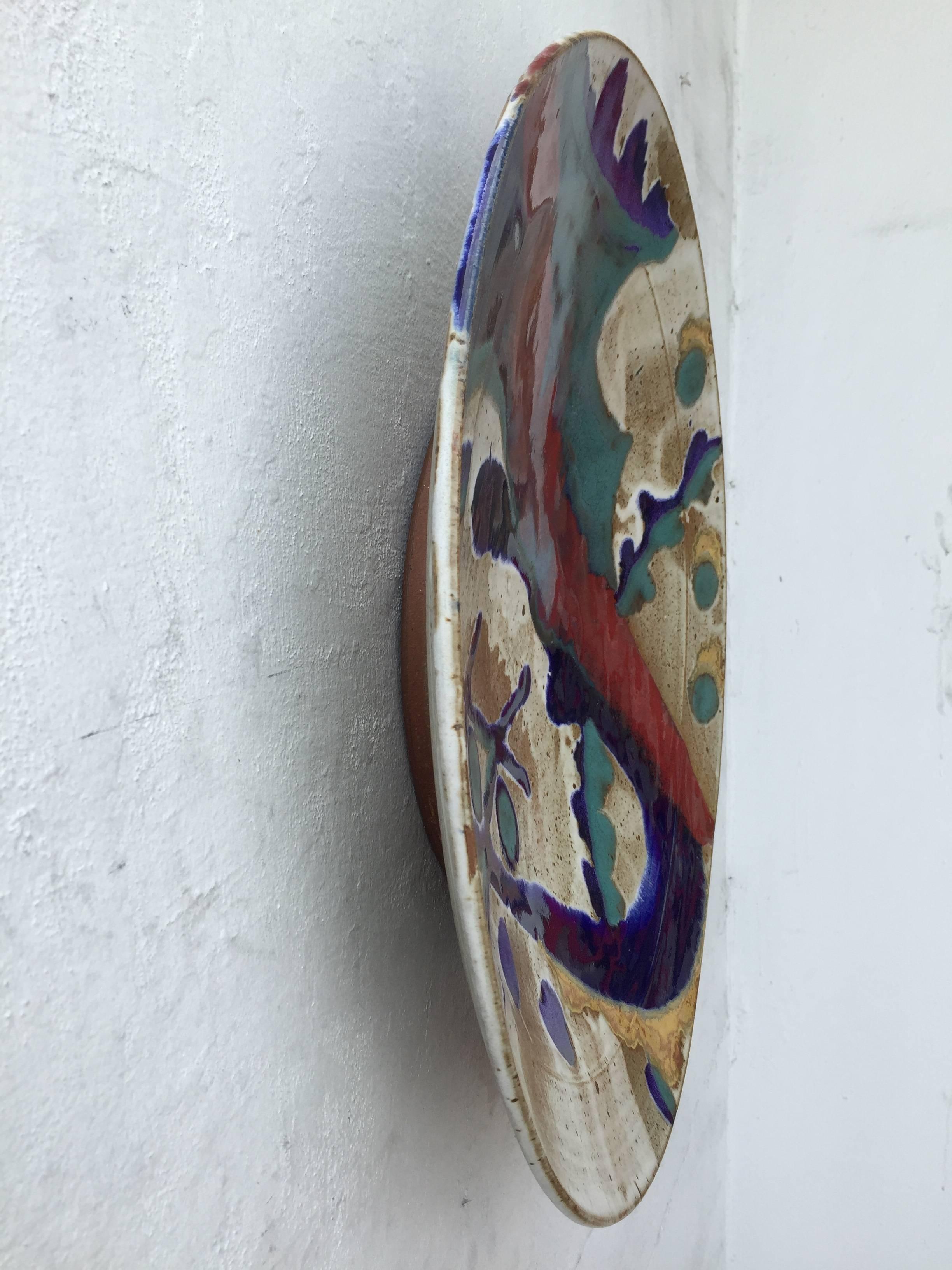 Grand Pair of Ken Pick Pottery Chargers at 1stDibs