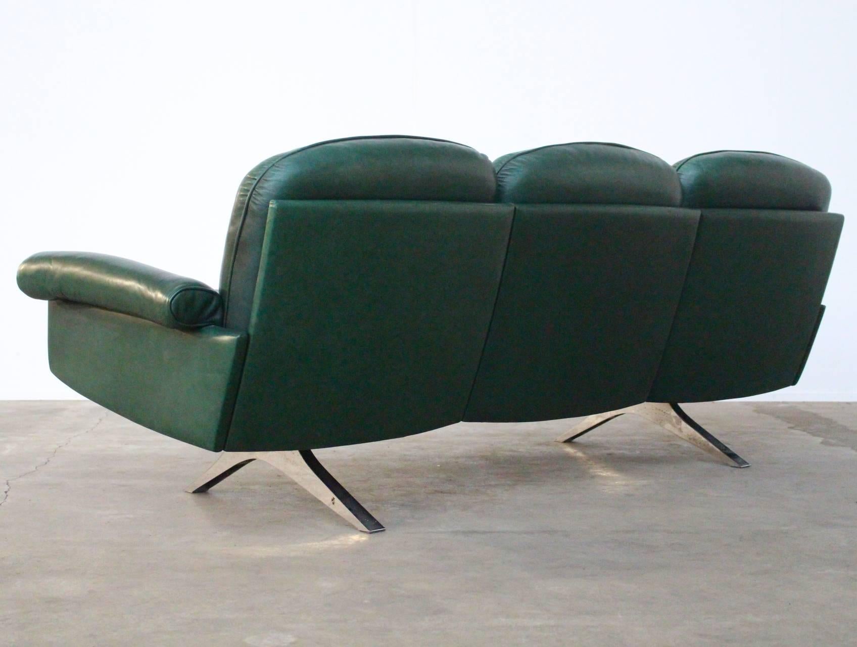 3-Seat Sofa Model DS31 by De Sede in Wonderful rare Green Leather For ...