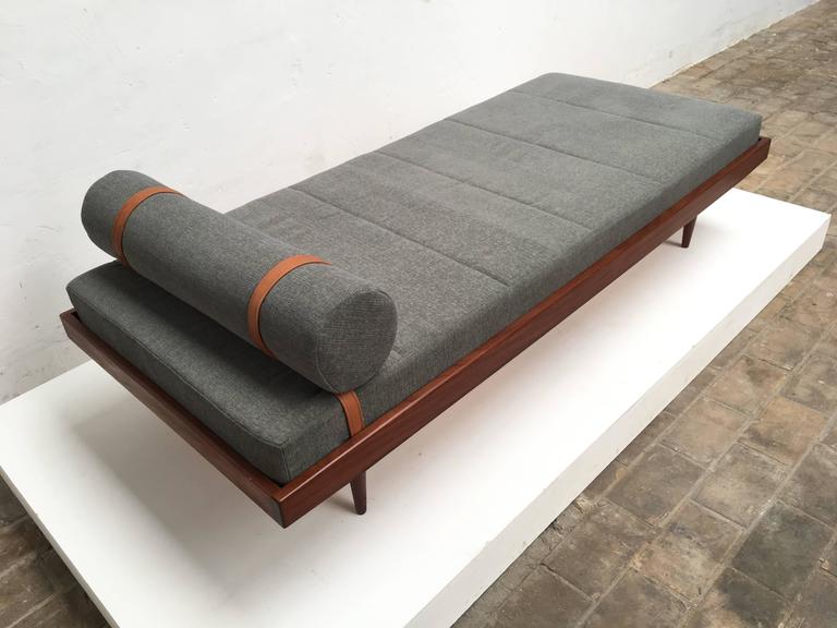 1960s Teak Scandinavian Daybed and Storage with New De Ploeg Wool ...