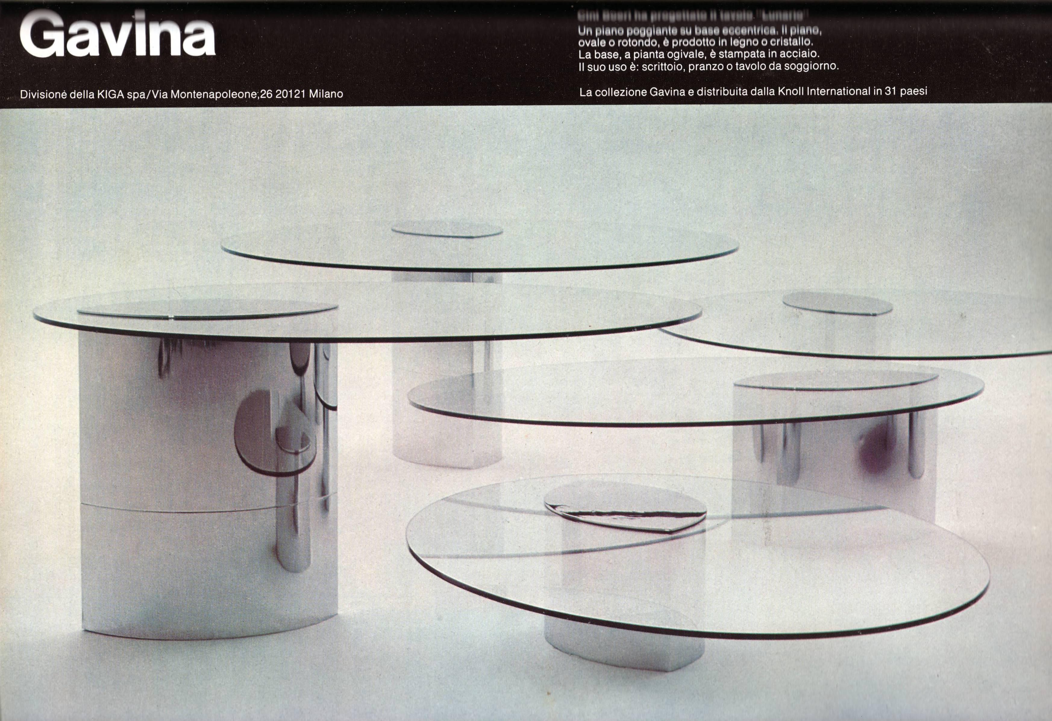 Beautiful Cini Boeri 'Lunario' Table or Desk, Original Gavina Edition ...