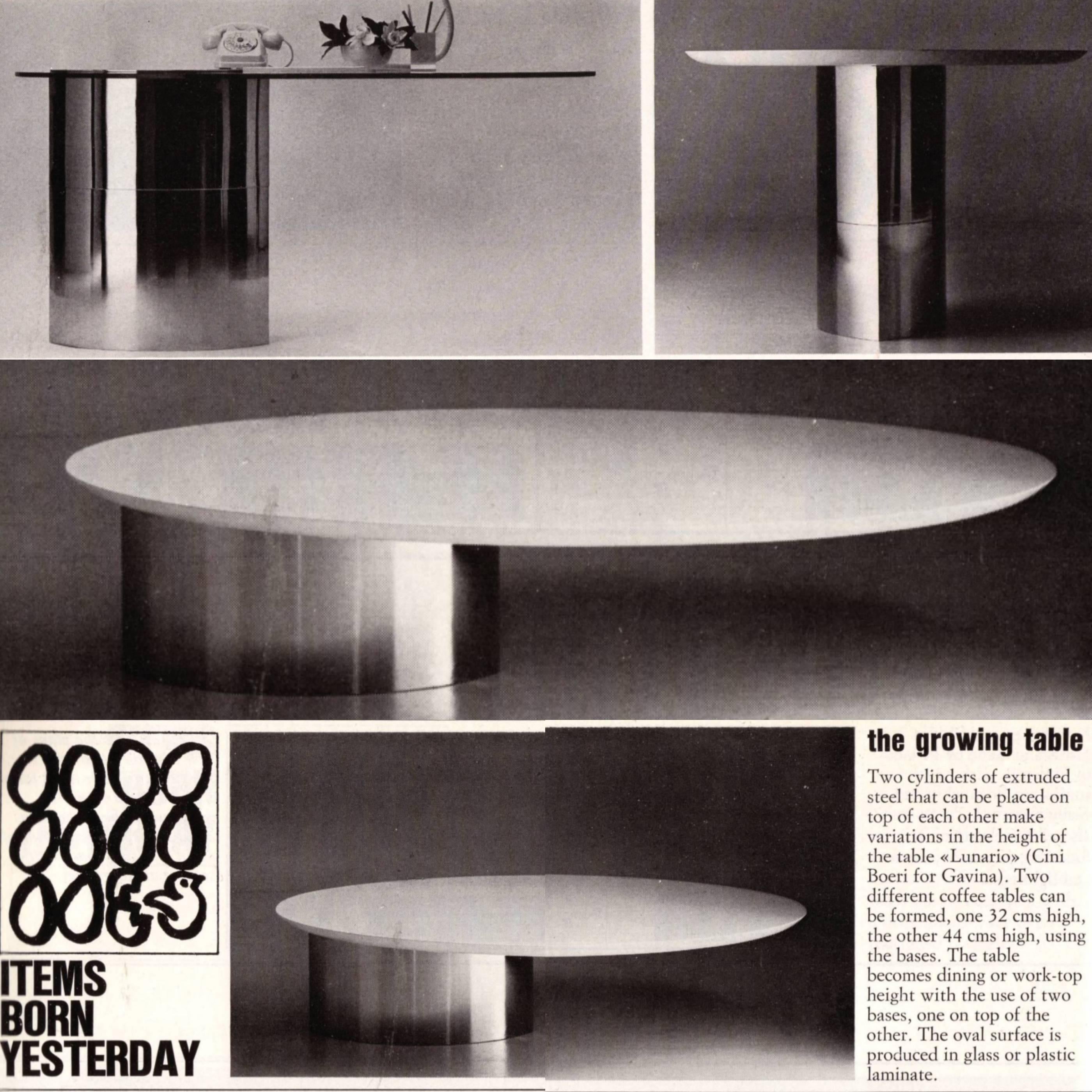 Beautiful Cini Boeri 'Lunario' Table or Desk, Original Gavina Edition ...