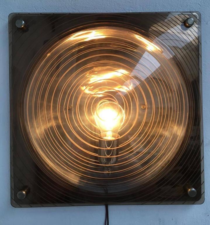 Stunning Plexiglass Light Sculpture in the Style of Ugo La Pietra, 1970 ...