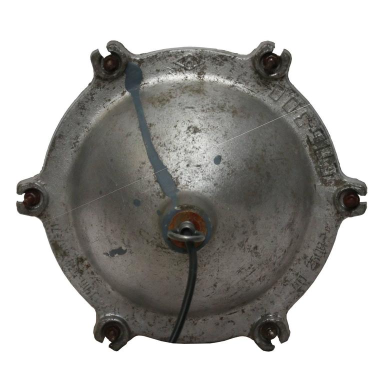 Silver Metal Vintage Industrial Striped Glass Hanging Lamp For Sale at ...