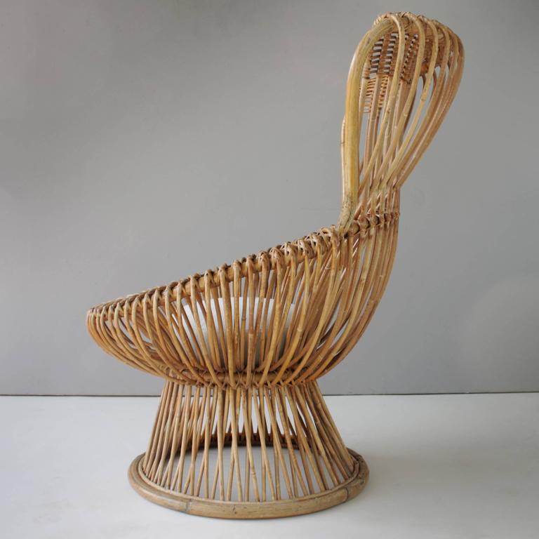 Pair of Margherita's and Ottoman by Franco Albini for Bonacina at 1stDibs