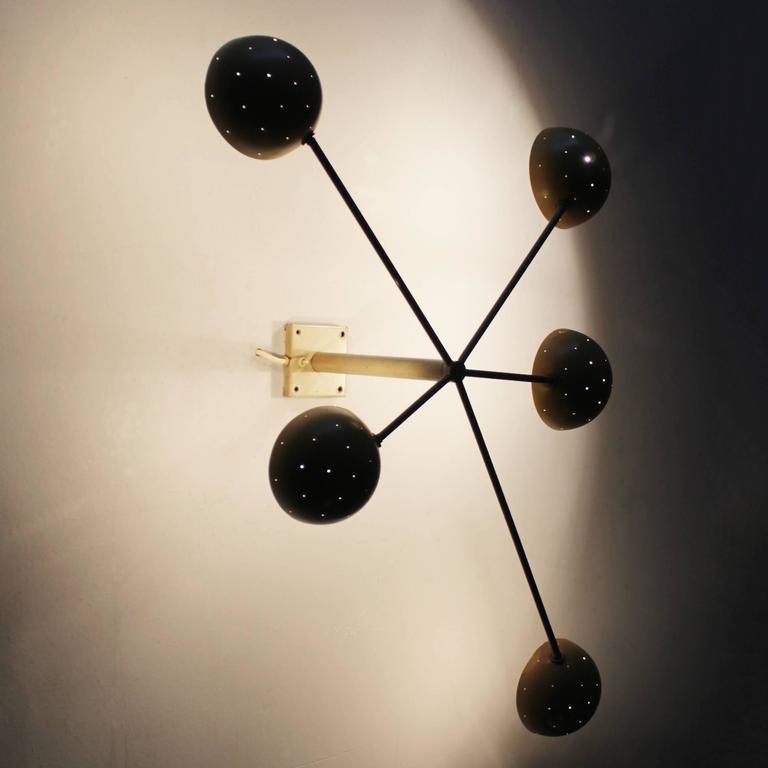 Sculptural Italian Starburst Wall Light at 1stDibs