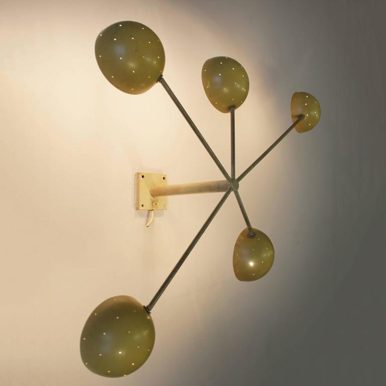Sculptural Italian Starburst Wall Light at 1stDibs