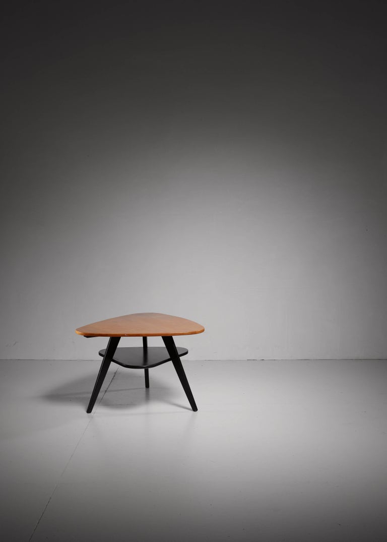 Two-Tier Triangle Shaped Coffee Table, Netherlands, 1950s For Sale at ...