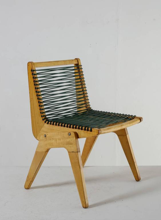 Robert Kayton and Associates Plywood with Woven Cord Chair, US, 1940s ...