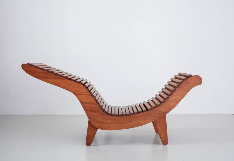 Klaus Grabe Plywood 'C5' Chaise Longue with Slats, USA, 1950s For Sale ...