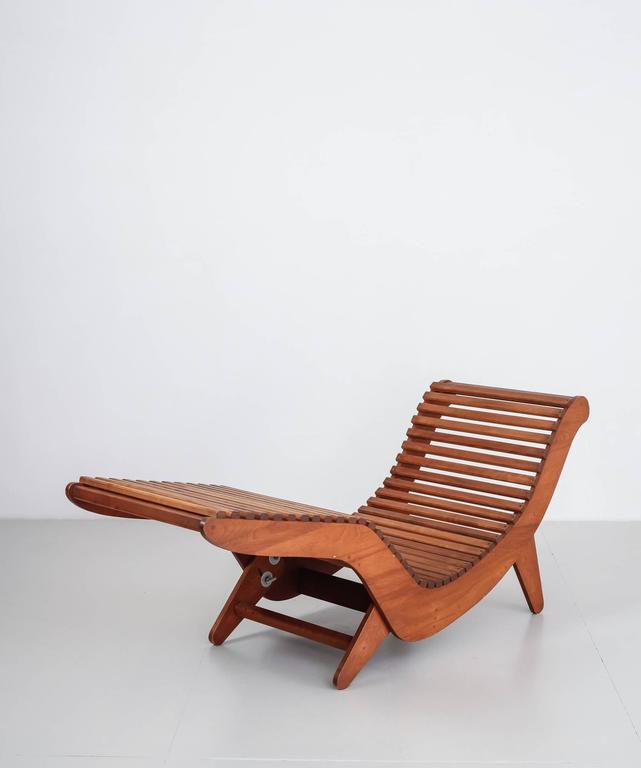 Klaus Grabe Plywood 'C5' Chaise Longue with Slats, USA, 1950s For Sale ...