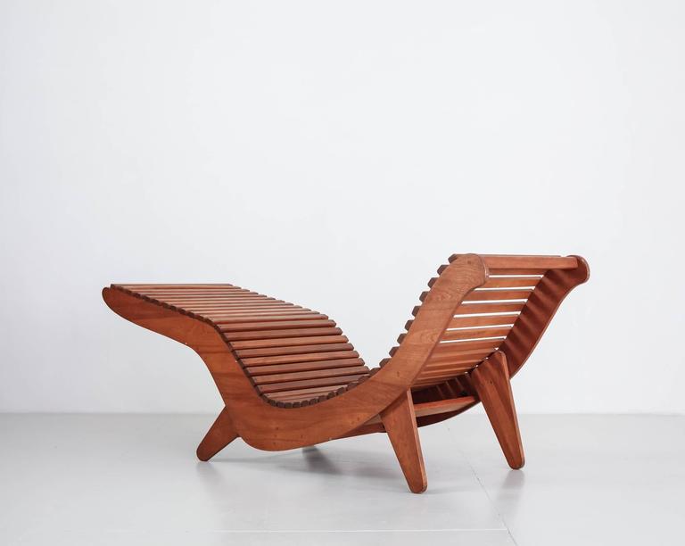 Klaus Grabe Plywood 'C5' Chaise Longue with Slats, USA, 1950s For Sale ...