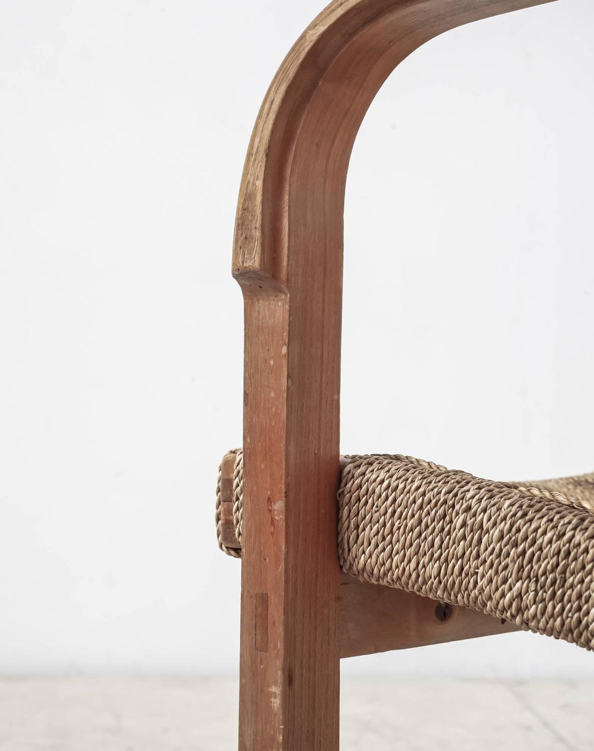 Magnus Stephensen pair of Bent Beech and Seagrass Armchairs, Denmark ...